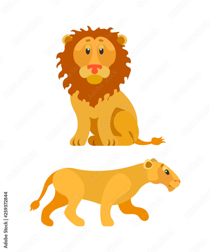 Lion Side View Sitting