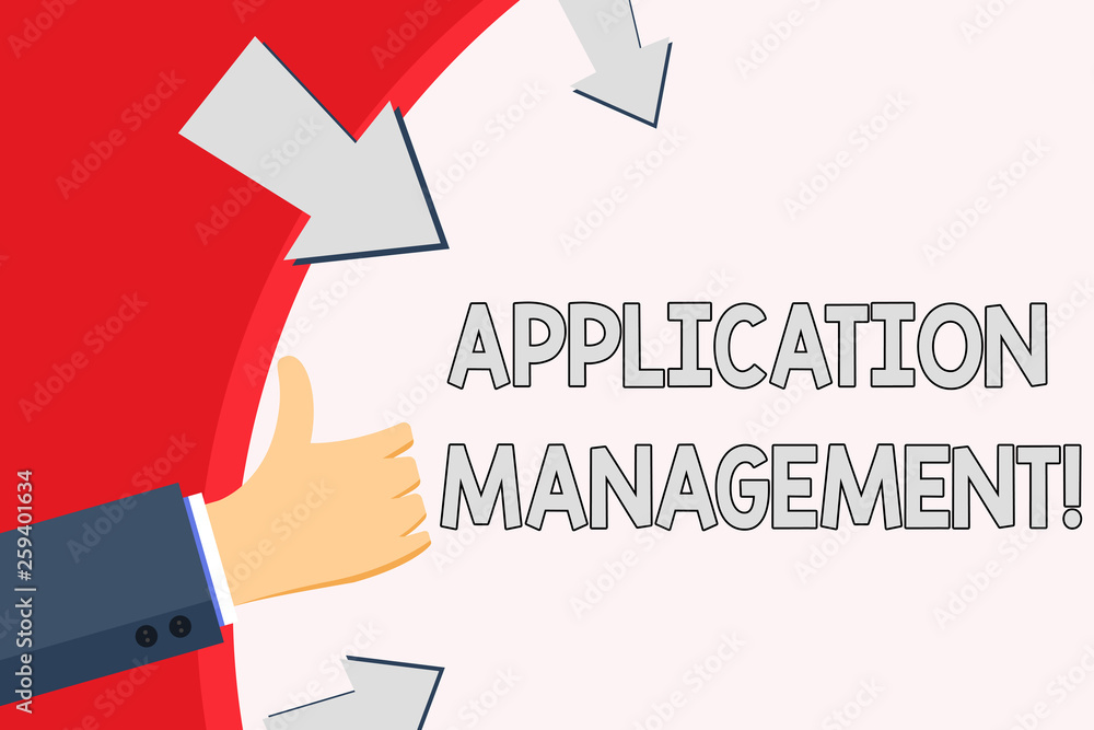 Handwriting text Application Management. Conceptual photo analysisaging ...