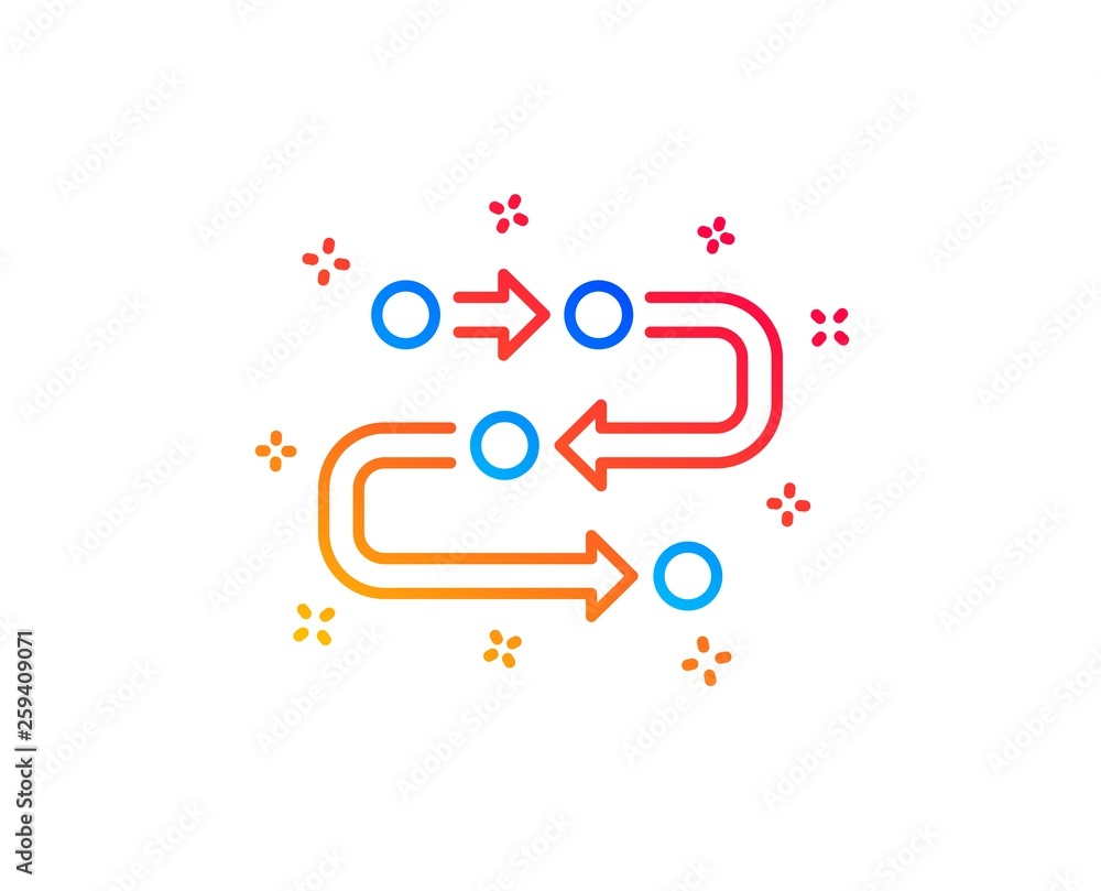 Methodology line icon. Development process sign. Strategy symbol ...