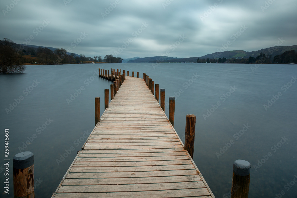 The Monk Coniston car park at the northern tip of Coniston Water is a ...