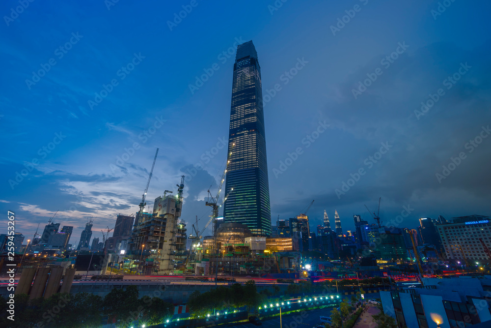 Poster New iconic building TRX Tun Razak Exchange or Exchange 106 tower ...