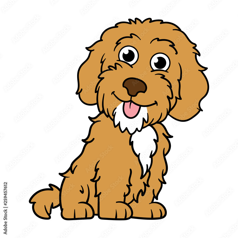 Cartoon Cockapoo Dog Stock Vector | Adobe Stock