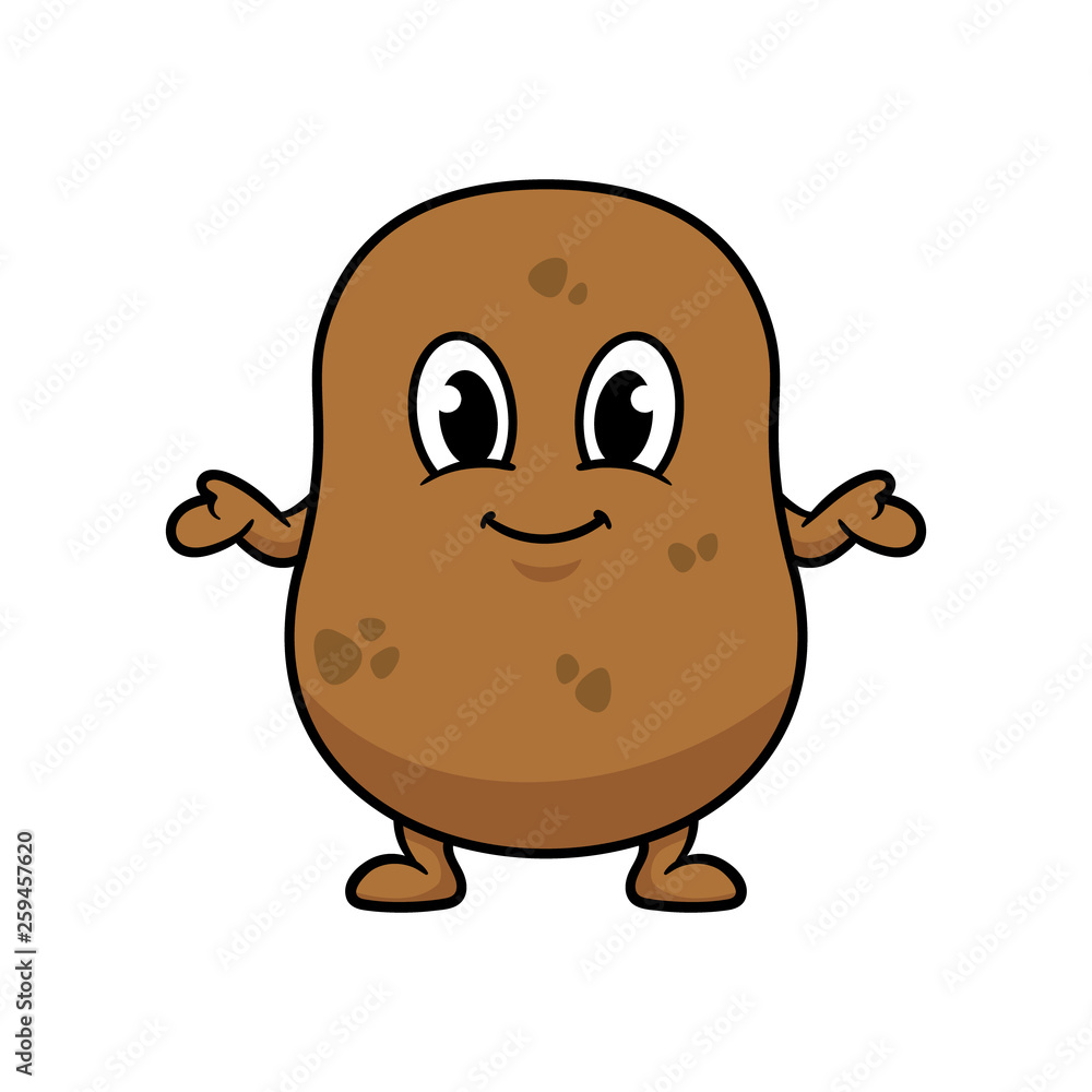 Cartoon Potato Character Stock Vector | Adobe Stock