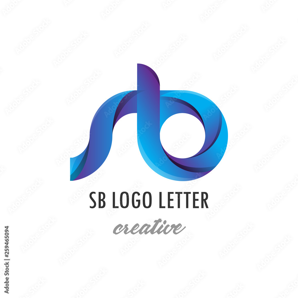 sb s b circle lowercase design of alphabet letter combination with ...