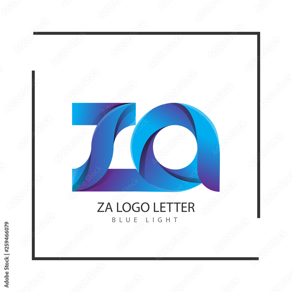 za z a circle lowercase design of alphabet letter combination with ...