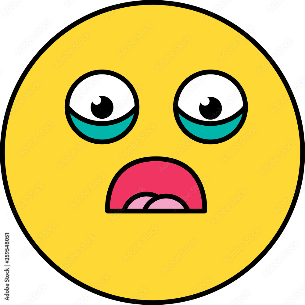 Shocked, scared emoji vector illustration Stock Vector | Adobe Stock