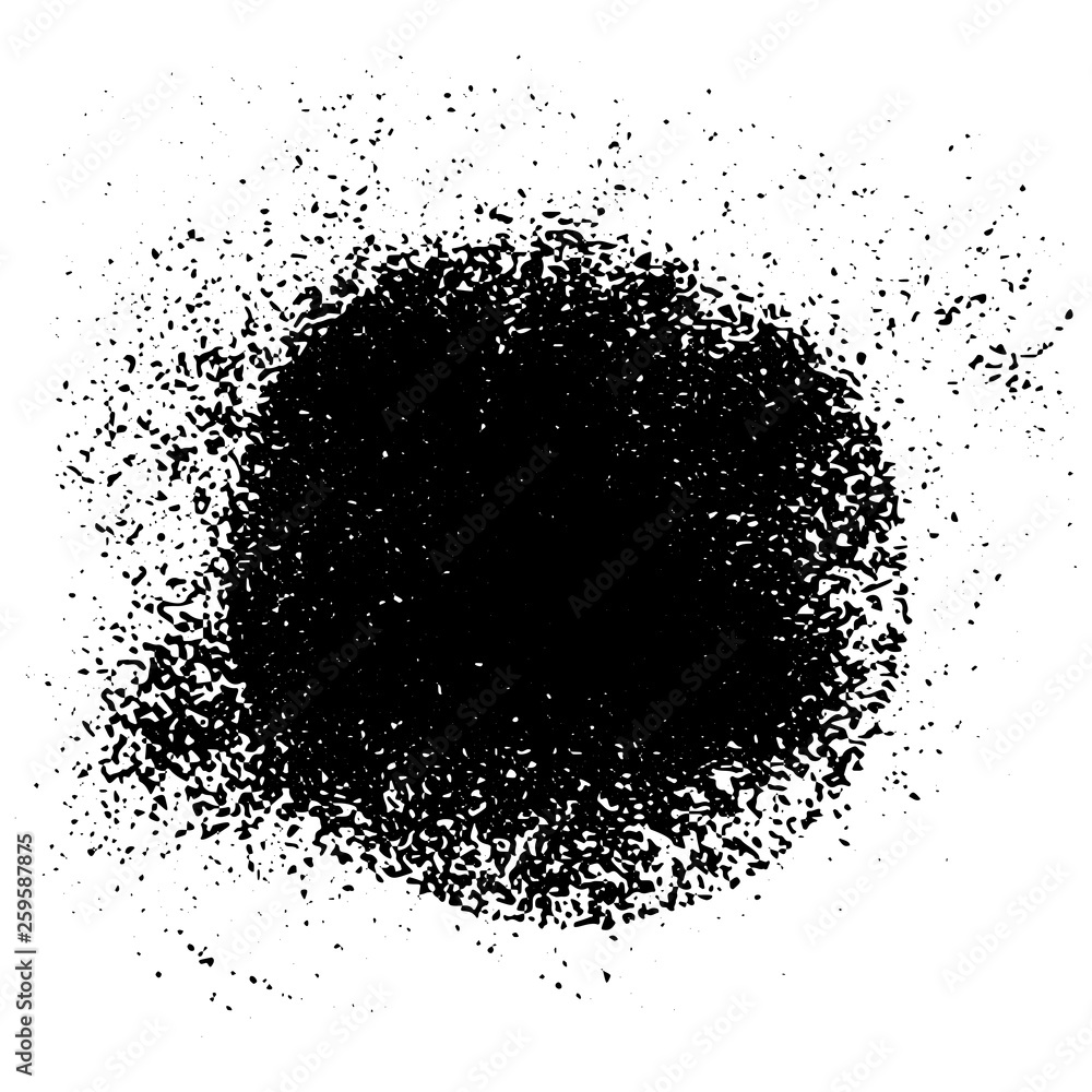 Round Sponge texture hand paint vector isolated on white background ...