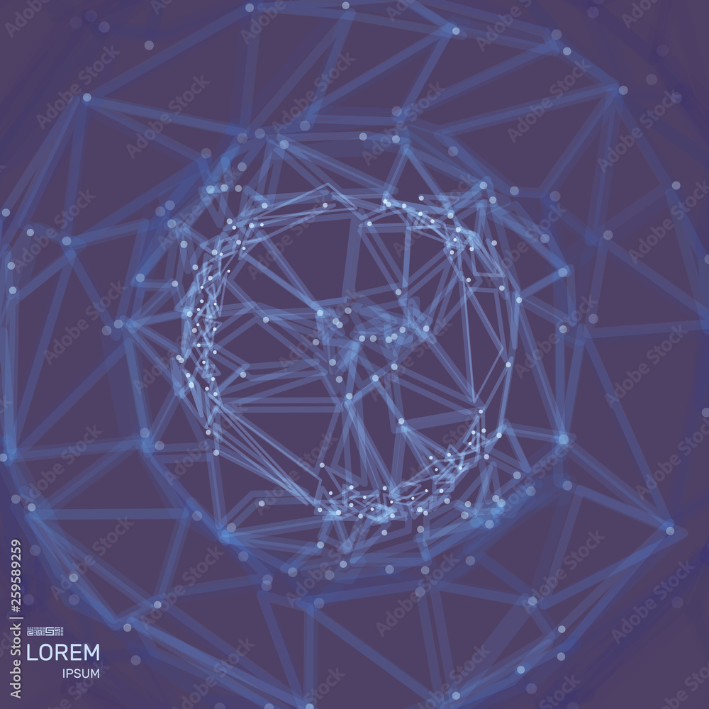 Cobweb or spider web. Network abstract background. Connection Structure ...