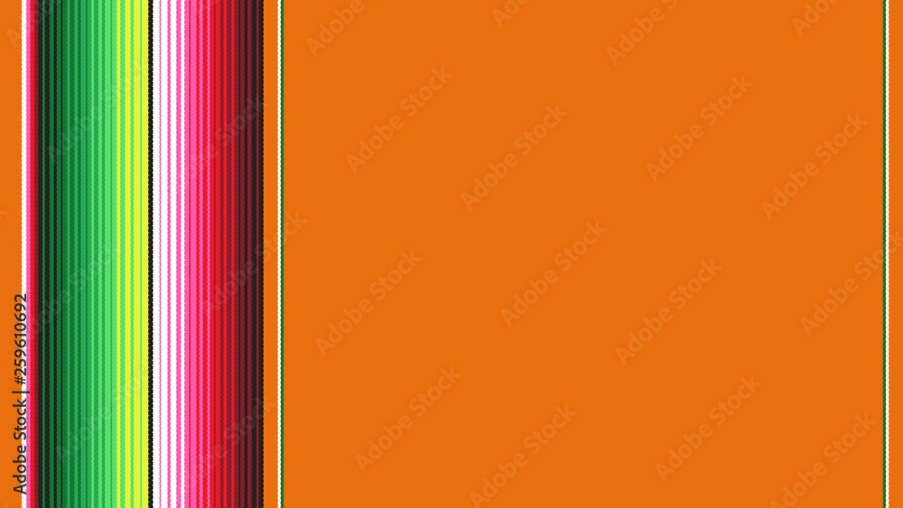Orange Mexican Blanket Serape Stripes Background with Copy Space for ...