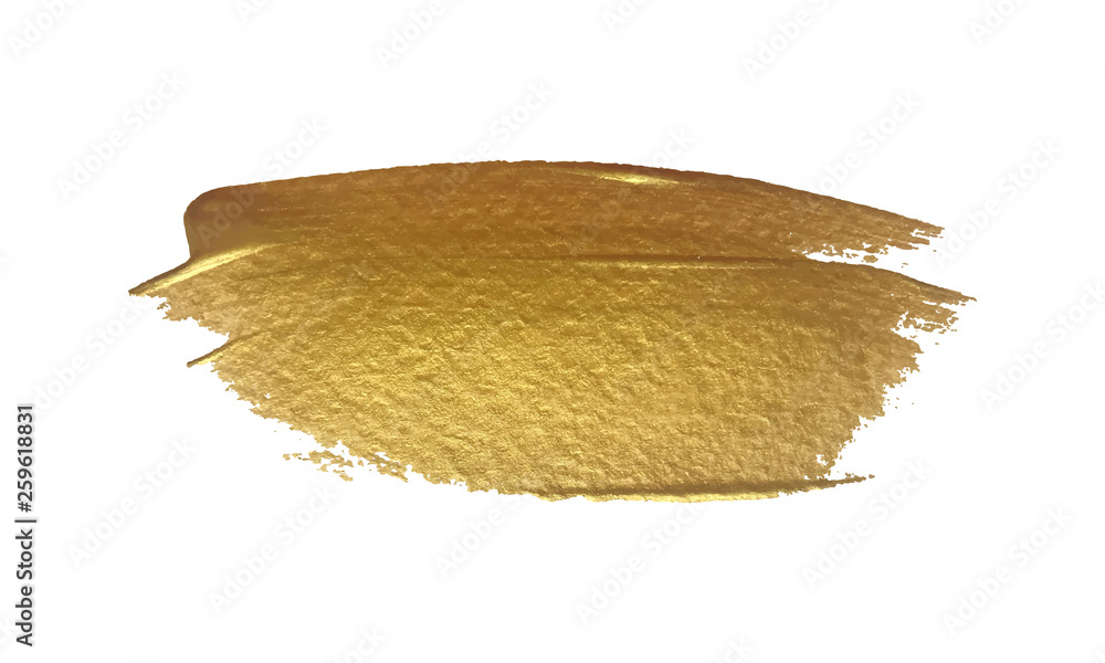 Gold paint brush vector texture. Stock Vector | Adobe Stock