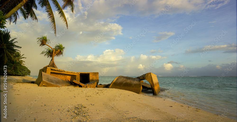Remnants from the Navy during World War II. Palmyra Atoll National ...