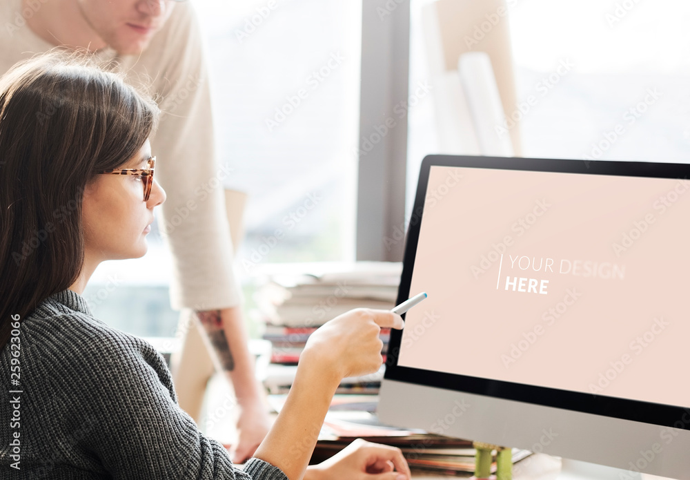2 People Looking At A Computer Screen Mockup Adobe Stock 2-people-looking-at-a-computer-screen-mockup-adobe-stock
