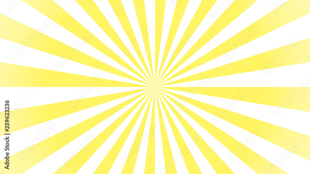 Sunburst pattern, sunrise background, yellow retro round lines - vector ...