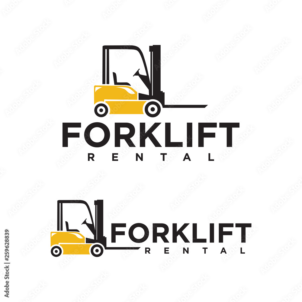 forklift logo vector. forklift icon. isolate logo design template ...