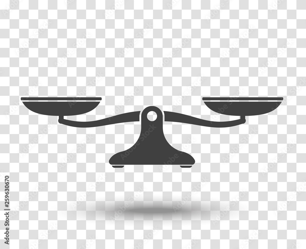 Scales ballance icon on transparent background. Vector Stock Vector ...