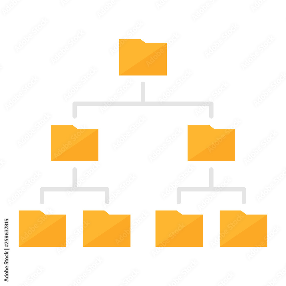 Folder Hierarchy Structure Colored Icon Stock Vector | Adobe Stock Folder Hierarchy Structure Colored Icon Stock Vector | Adobe Stock