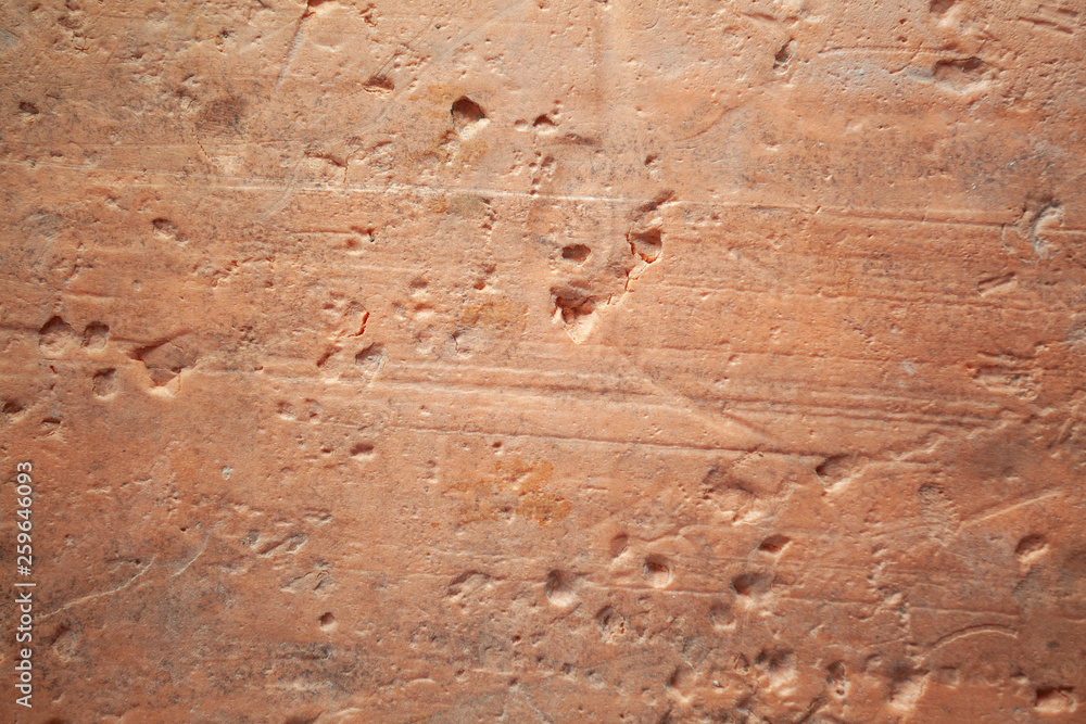 Formwork traces on concrete. Repair and construction or constructing ...