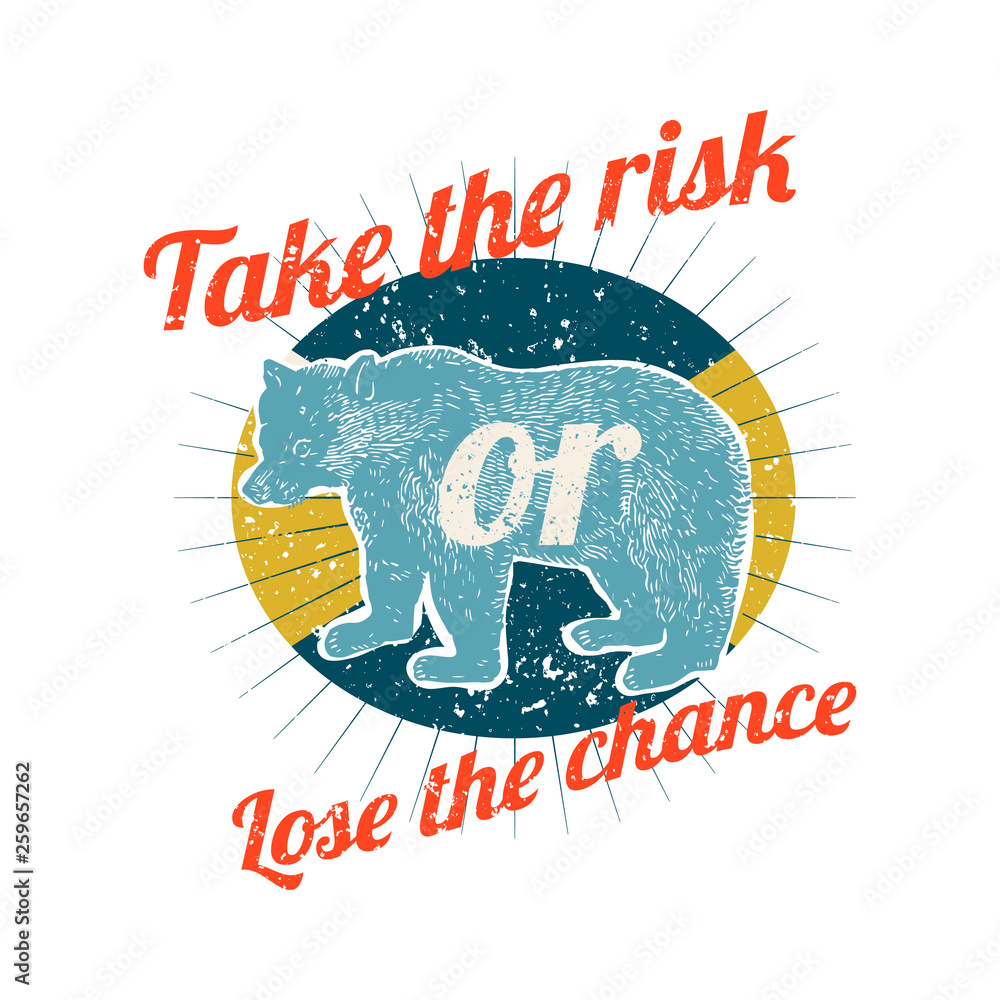 Take risks logo illustration Stock Vector | Adobe Stock