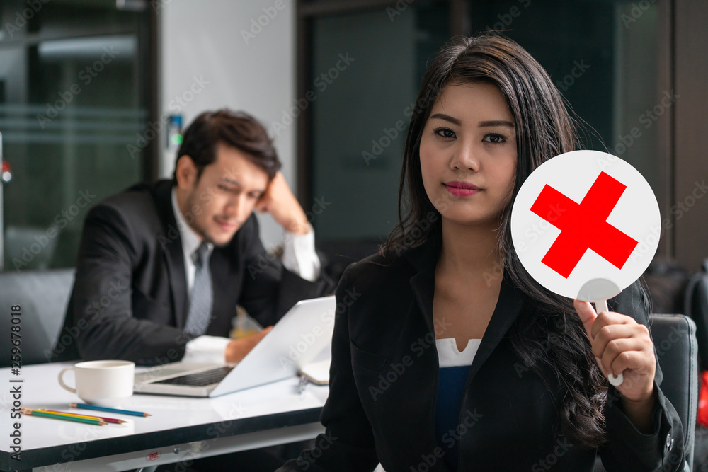 Female human resource manager decline the employment candidate who ...