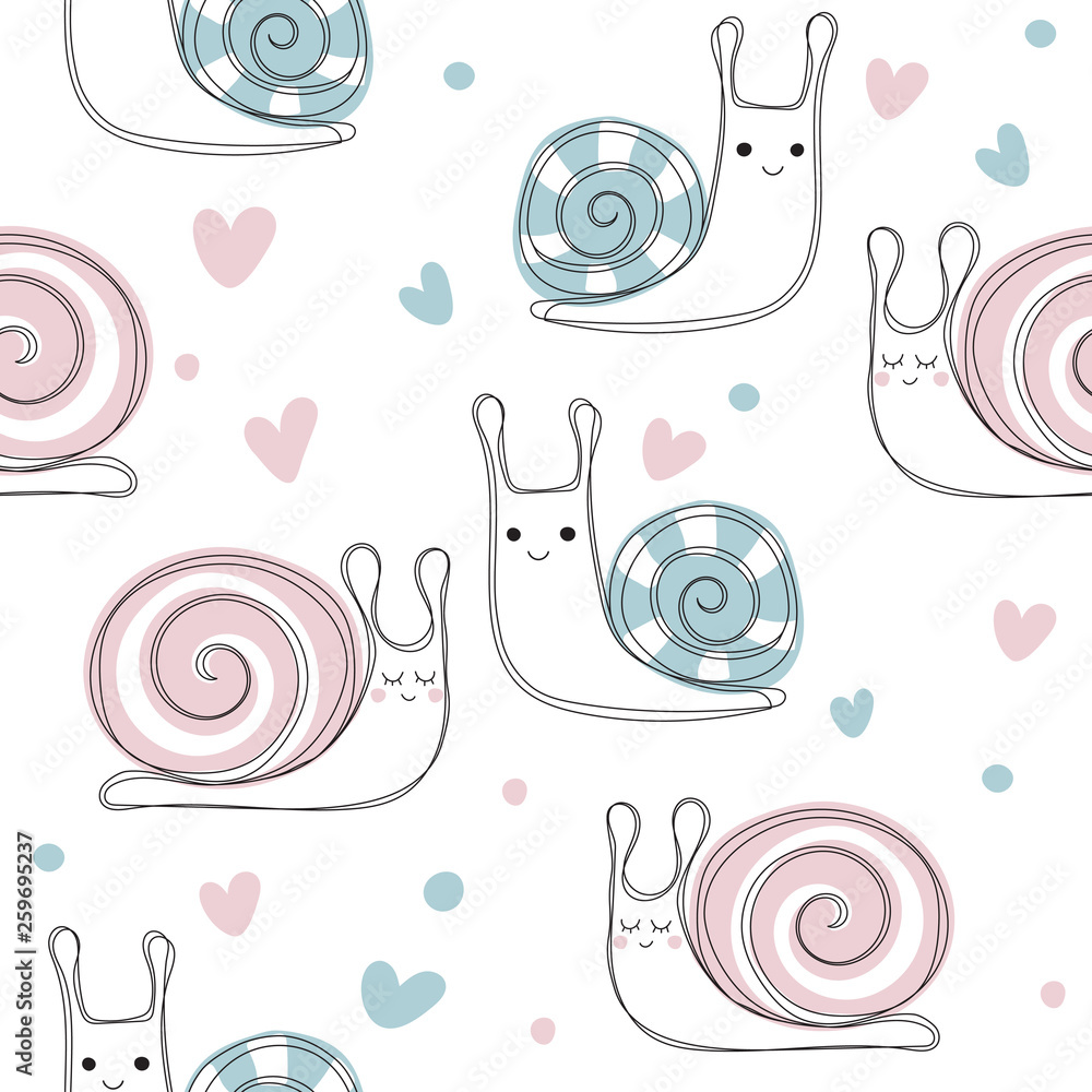 Cute Snail Illustration