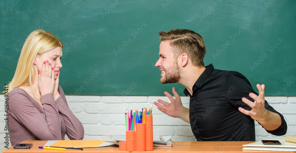 Angry Student In Classroom