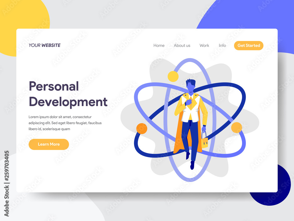 Landing page template of Personal Development Illustration Concept ...