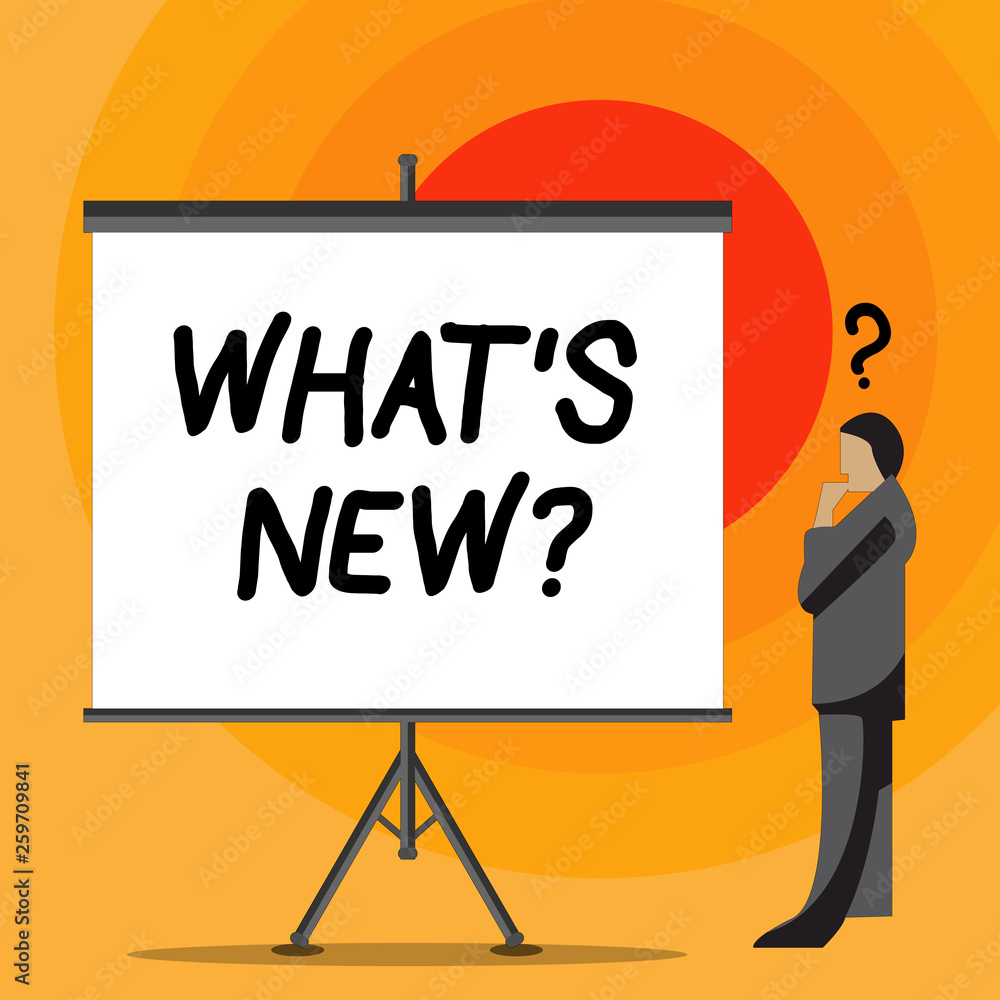 Writing note showing What S New Question. Business concept for you ask ...