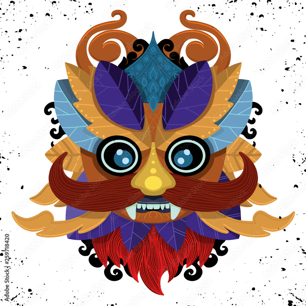 Zulu or aztec mask vector icons. Mexican indian inca warrior masks ...
