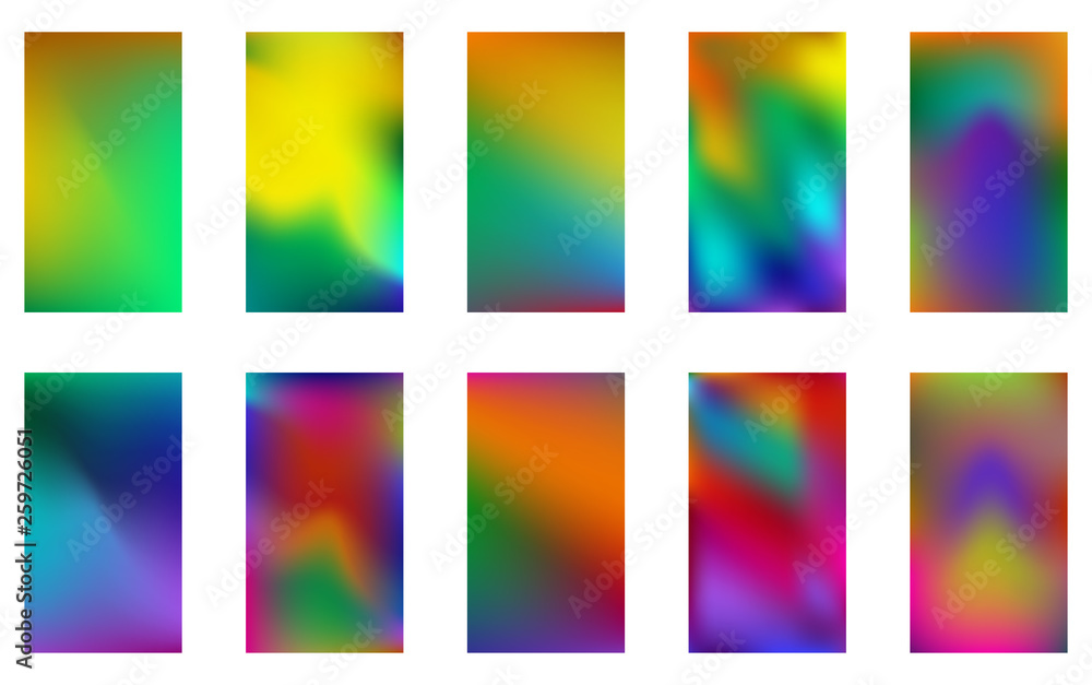 Gradient mesh abstract background. Colorful fluid shapes for poster ...