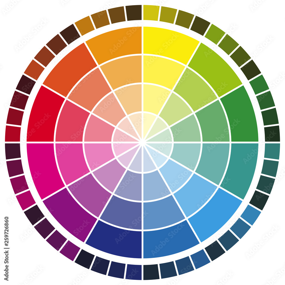 color wheel twelve colors Stock Vector | Adobe Stock