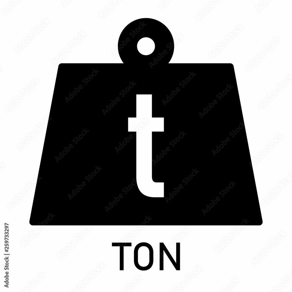Weight ton icon Stock Vector | Adobe Stock