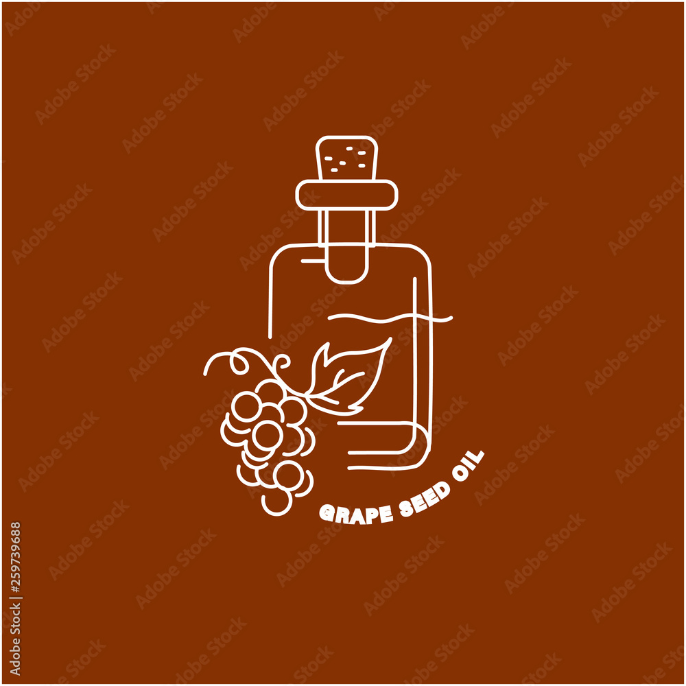 Vector icon and logo for natural cosmetics oil care dry skin. Editable ...