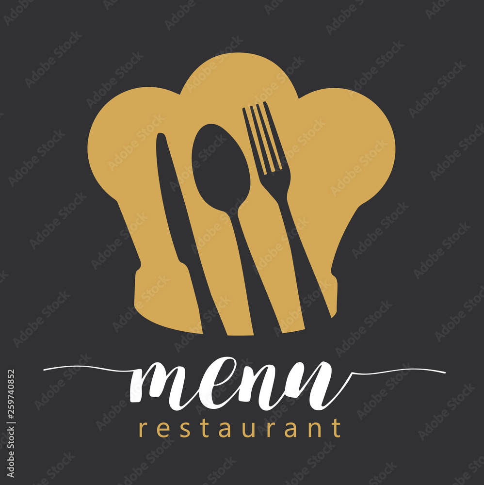 Restaurant cafe menu, template design or logo. Vector illustration ...