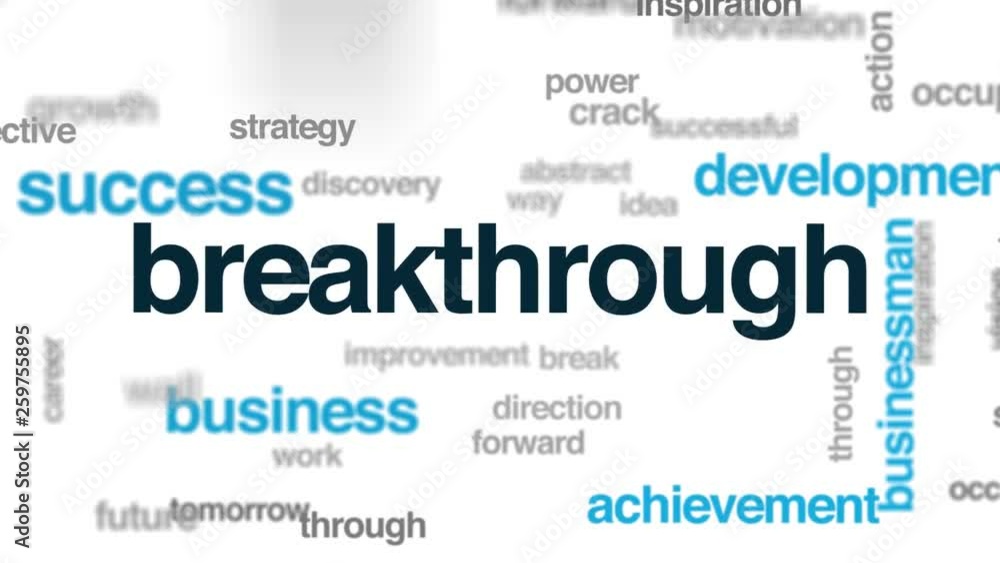 Breakthrough animated word cloud. Kinetic typography. Stock Video ...