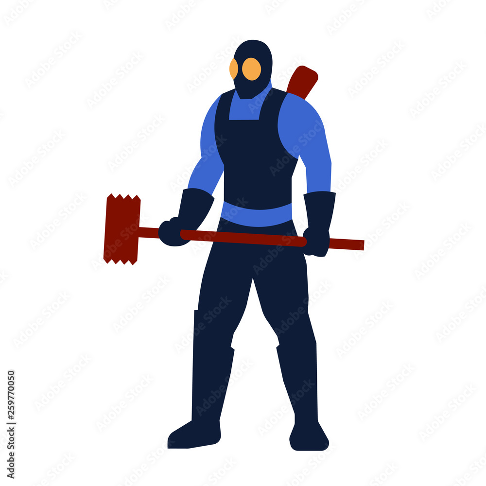 Cartoon Soldier Video Game Character Isolated Stock Illustration ...