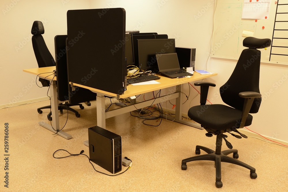 Empty office chabsence, aisle, armchair, arranging, backgrounds ...