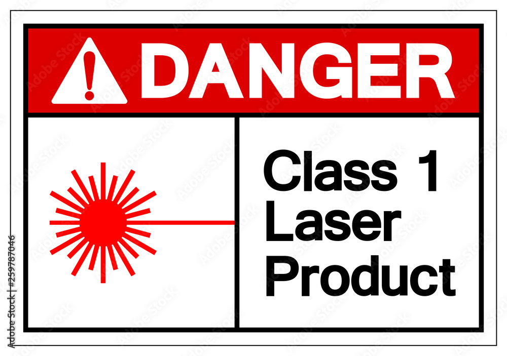 Danger Class 1 Laser Product Symbol Sign, Vector Illustration, Isolate ...