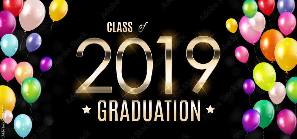 Congratulations on Graduation 2019 Class Background Vector Illustration ...
