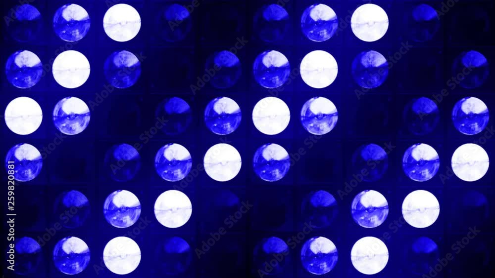 Blinking Wall Par lights flicker glowing ligts motion background design ...