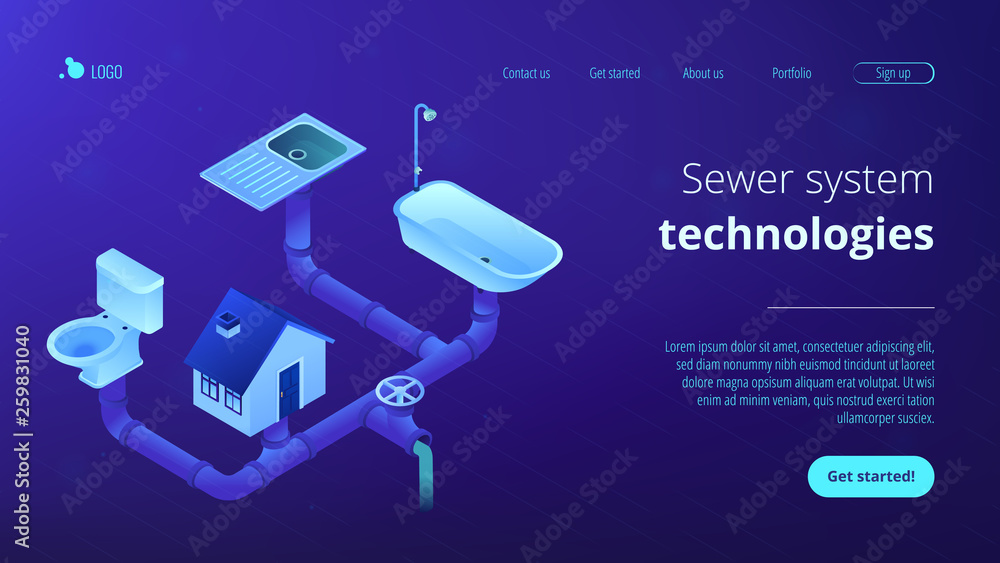 Photo & Art Print House sewage system with pipes, sink, bath and toilet ...