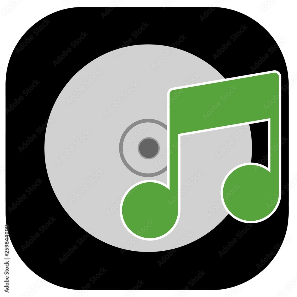 music cd icon - Sound Music icons set audio sign and symbols Stock ...