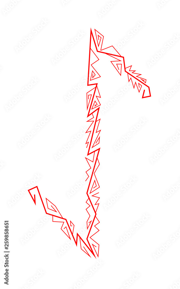 Rune Eihwaz. Ancient Scandinavian runes. Runes senior futarka. Magic ...