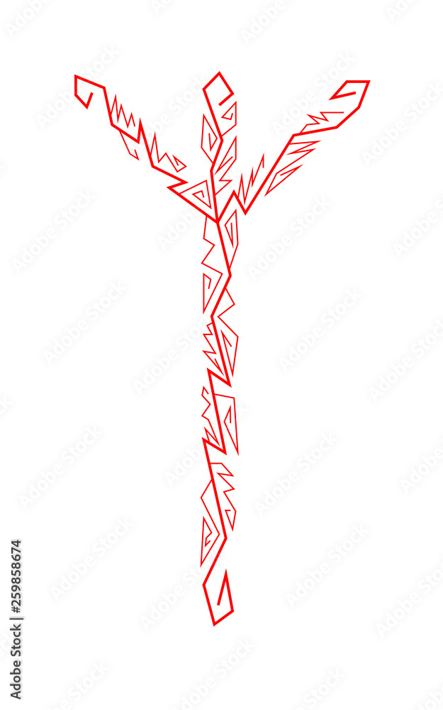 Algiz Elgiz rune. Ancient Scandinavian runes. Runes senior futarka ...