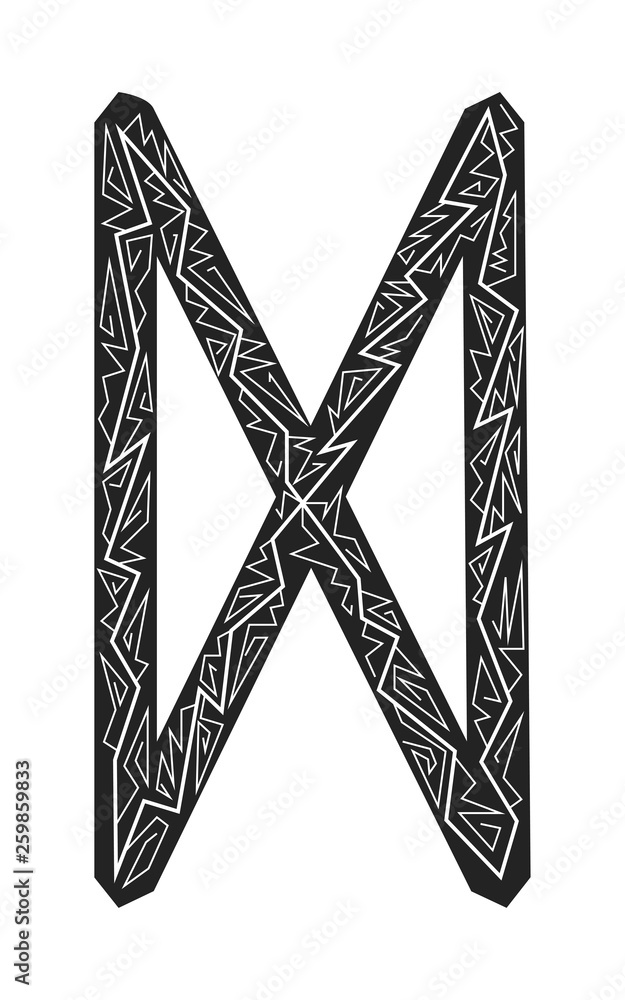 Dagaz Rune. Ancient Scandinavian runes. Runes senior futarka. Magic ...