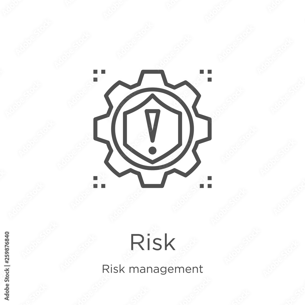 Risk Icon Vector From Risk Management Collection Thin Line Risk Outline Icon Vector