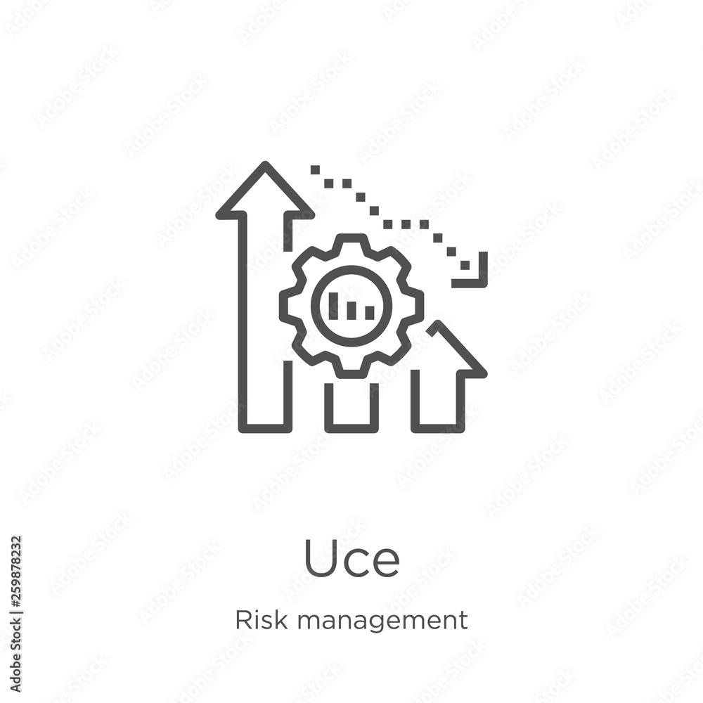 reduce icon vector from risk management collection. Thin line reduce ...
