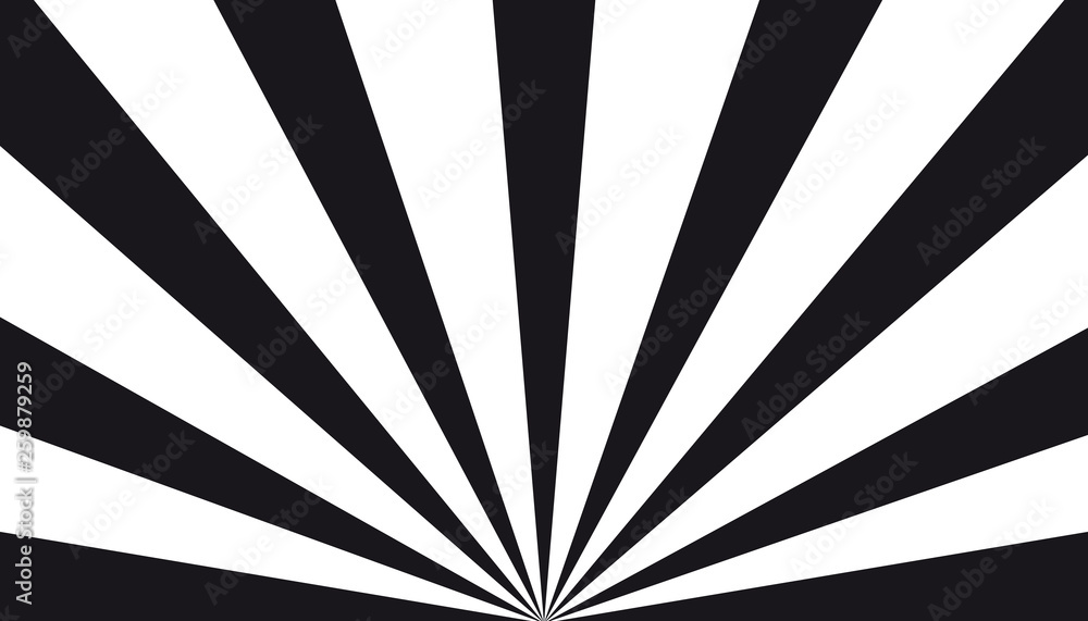 Black And White Sunburst Background - Vector Illustration Stock Vector ...