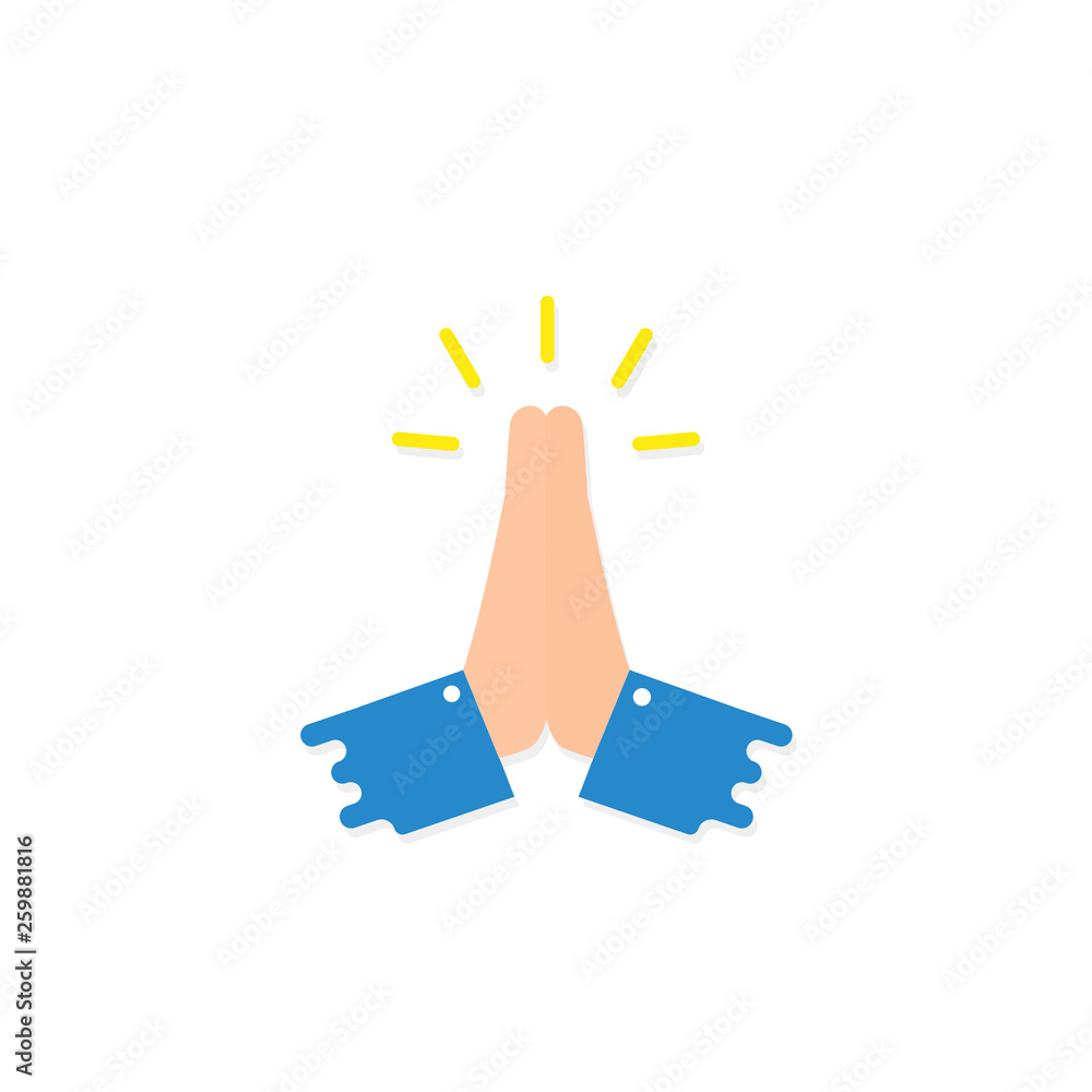 Vector folded hands icon vector illustration Stock Vector | Adobe Stock