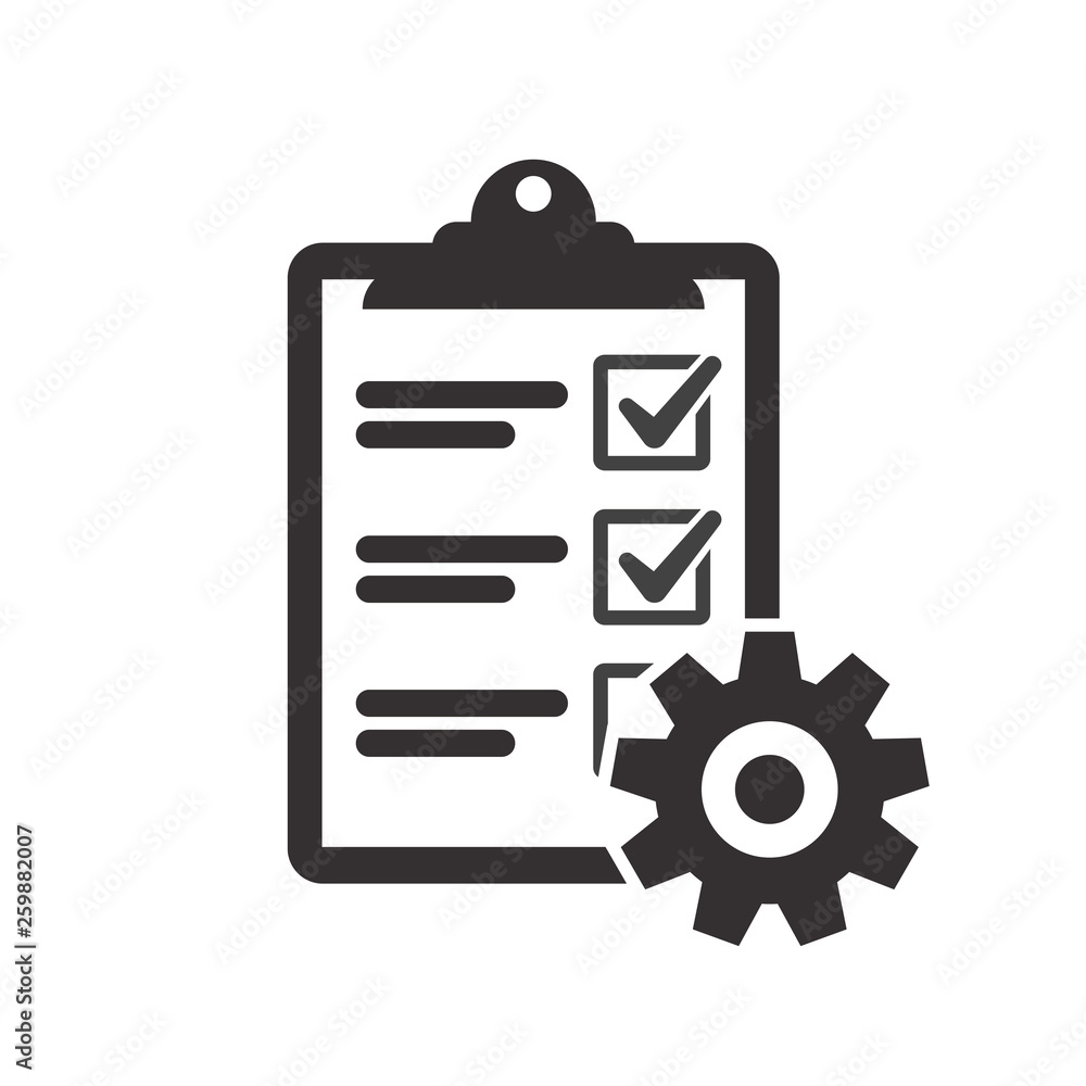 Technical check list. Vector checklist clipboard vector icon Stock ...