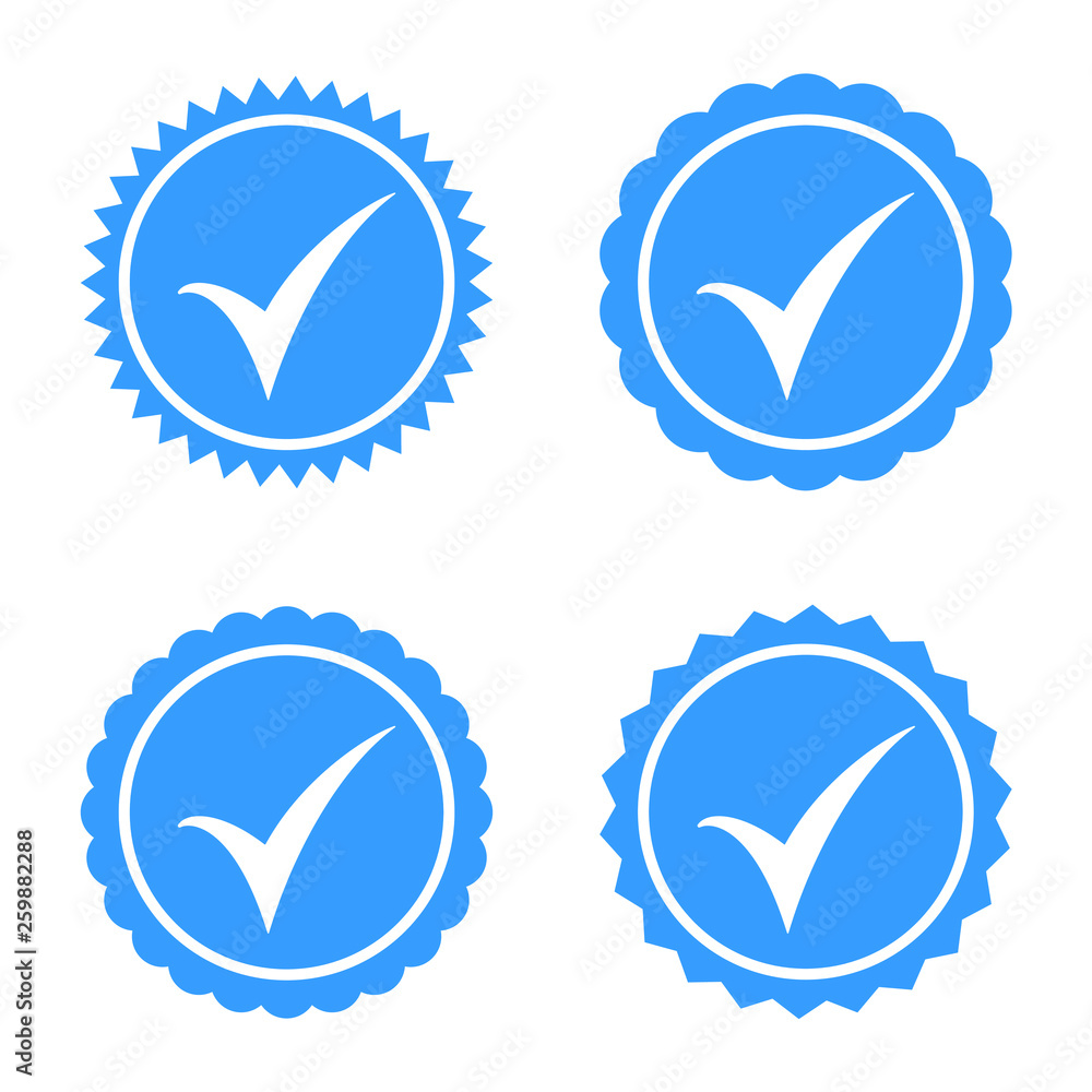 Approved icon. Profile Verification. Accept badge. Quality icon. Check ...
